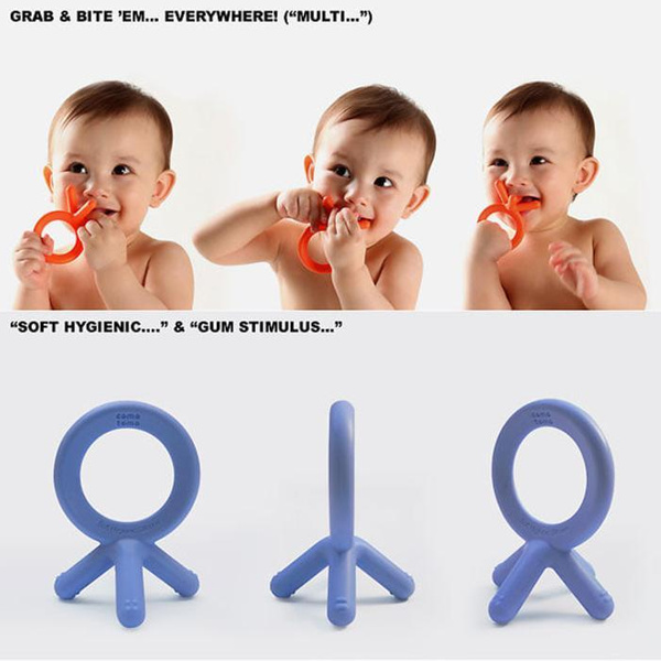 Comotomo Blue Silicone Teethers - Awesome Baby