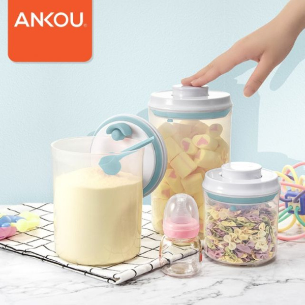 Ankou Air Tight Milk Powder Container - Circle (2000ml) - Awesome Baby