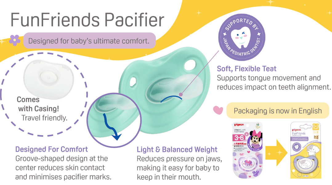 Pigeon Fun Friends Pacifier L Size Flower - Awesome Baby