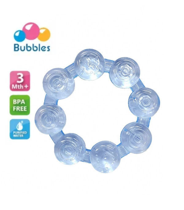 Bubbles Favourite Water Teether - Blue Ring - Awesome Baby