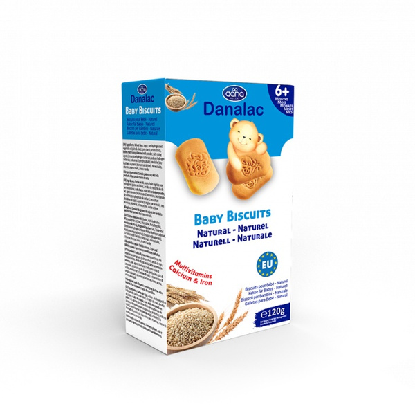 Danalac Baby Biscuits Natural 120gm - Awesome Baby