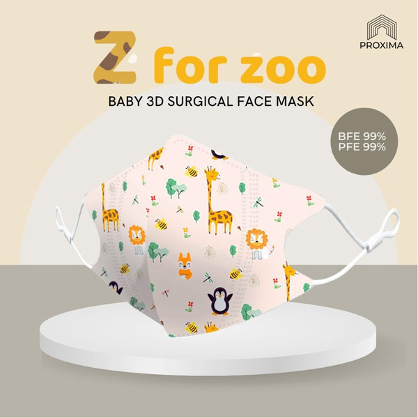 PROXIMA 4 Layer Baby 3D Surgical Face Mask Disposable Zoo 20pcs ...