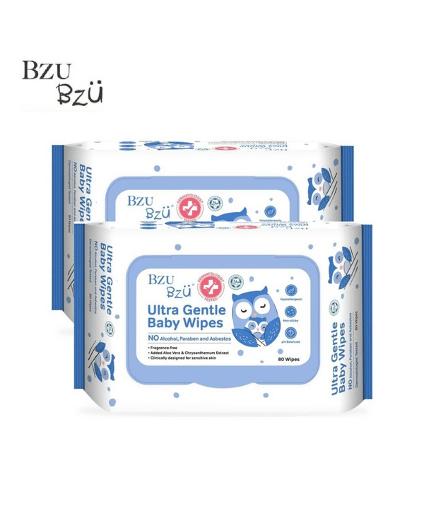 BZU BZU Ultra Gentle Baby Wipe 80's Twin - Awesome Baby