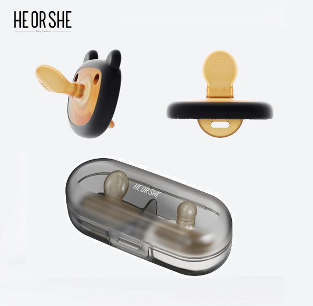 He Or She Day & Night Pacifier (Black) - Awesome Baby