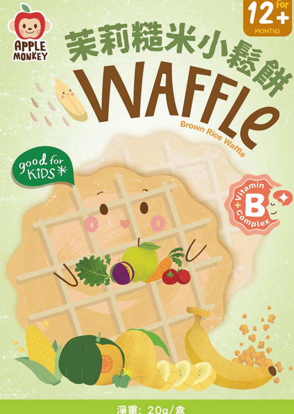 Apple Monkey I'm Gluten Free Waffle Mixed Fruit & Vegetable Flavour ...