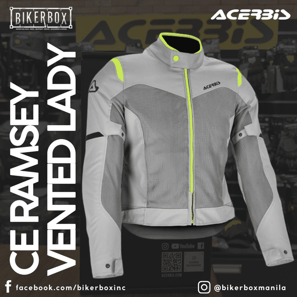 ACERBIS JACKET CE RAMSEY VENTED LADY GRY/YLW - Bikerbox Inc.