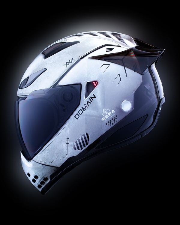 ICON DOMAIN FUTURE PROOF GREY HELMET - Bikerbox Inc.