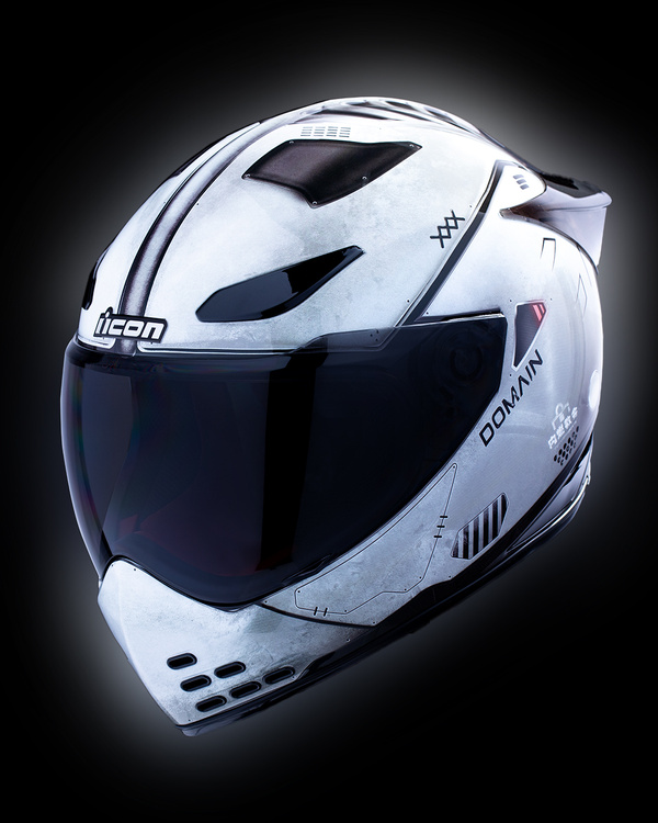 ICON DOMAIN FUTURE PROOF GREY HELMET - Bikerbox Inc.