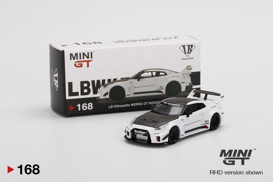 Mini GT 168 LB-Silhouette WORKS GT NISSAN 35GT-RR Ver.1 White MGT00168 ...