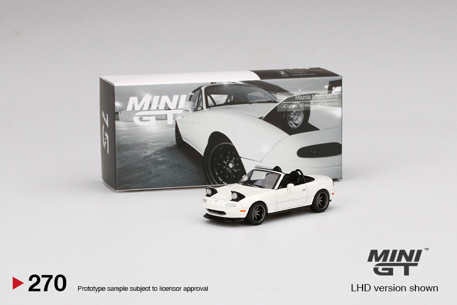 Mini GT 270 Mazda Miata MX-5 (NA) Tuned Version Classic White Fred's ...