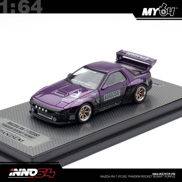 INNO64 1:64 MAZDA RX7 (FC3S) "PANDEM ROCKET BUNNY" Purple IN64-RX7FCP ...