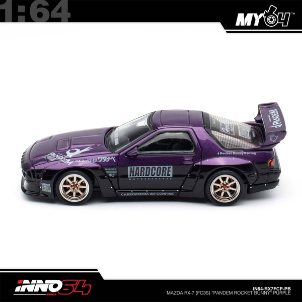 INNO64 1:64 MAZDA RX7 (FC3S) "PANDEM ROCKET BUNNY" Purple IN64-RX7FCP ...
