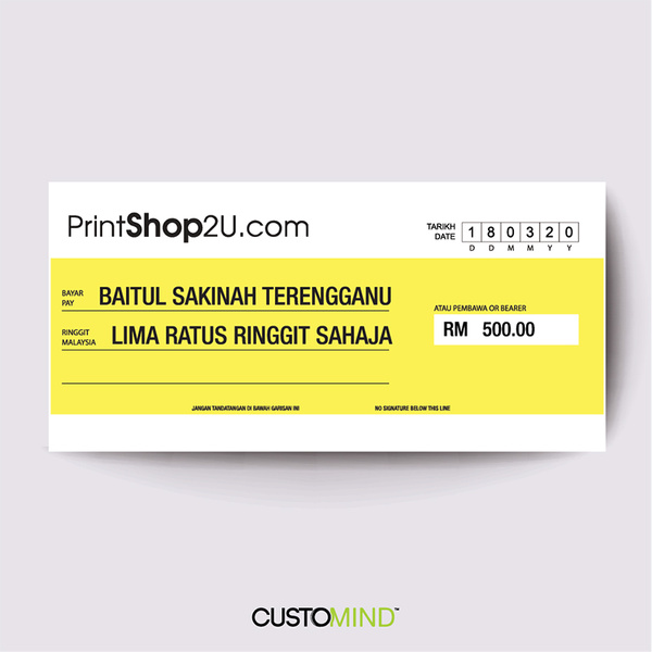 Mockup Cheque - Customind Design & Printing
