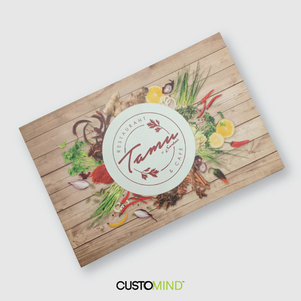 Spot UV Printed Hardcover Menu A4 - Customind Design & Printing