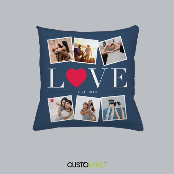 Personalised Love Collage Pillow - Customind Design & Printing