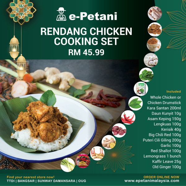 🌙 Rendang Chicken Meal Prep Set - e-Petani Malaysia