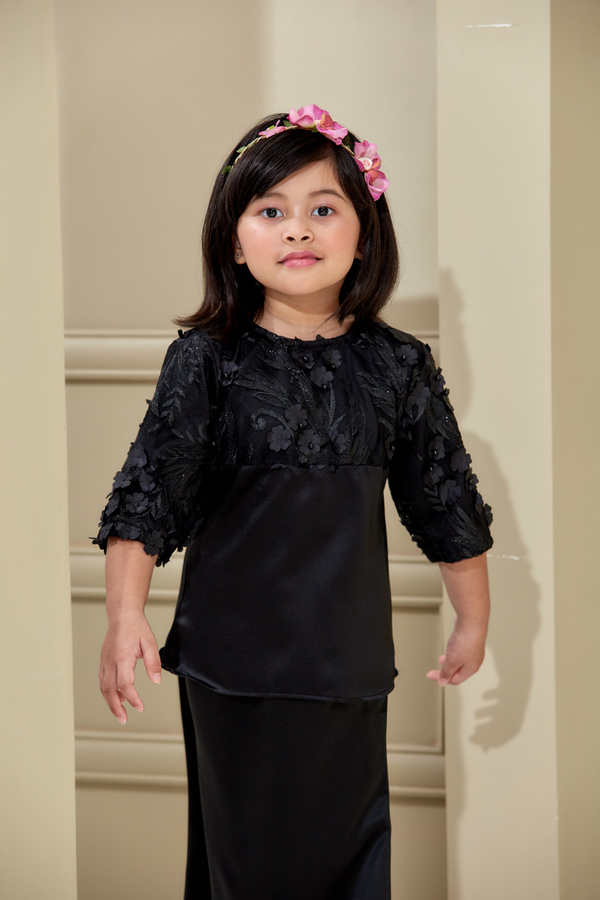 Mia Lace Kurung (Black) - Gosh Baby Shop - Gosh Kids Design