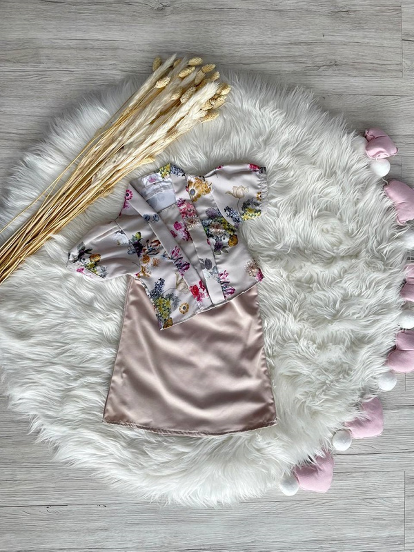 Kebaya Amelia Floral (Lycheetini Nude) - Gosh Baby Shop - Gosh Kids Design