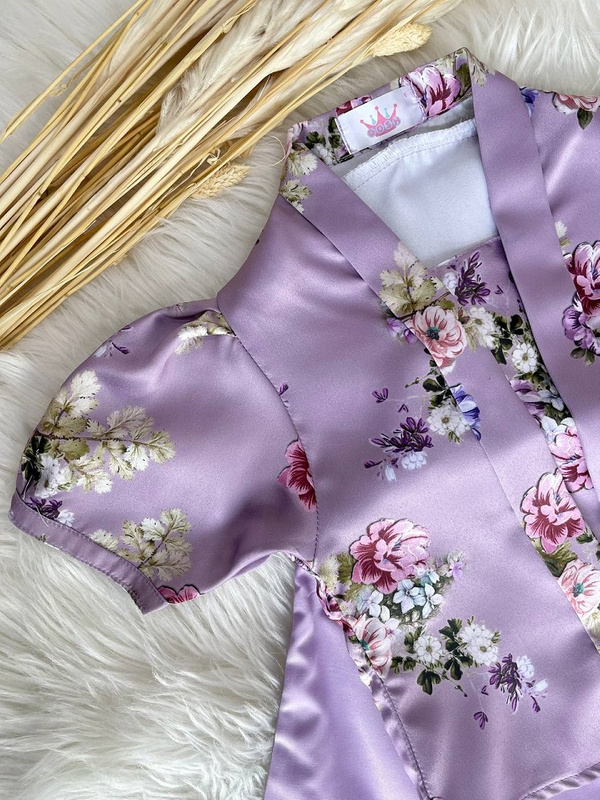 Kebaya Amelia Floral (Bright Lilac) - Gosh Baby Shop - Gosh Kids Design