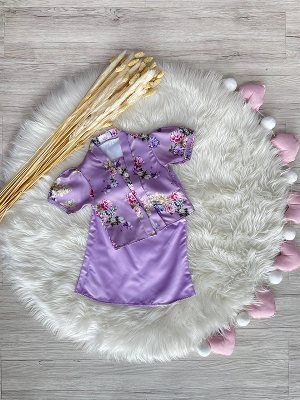 Kebaya Amelia Floral (Bright Lilac) - Gosh Baby Shop - Gosh Kids Design