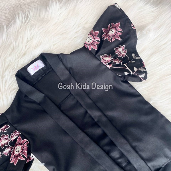 Kebaya Malayka Sulam (Black) - Gosh Baby Shop - Gosh Kids Design