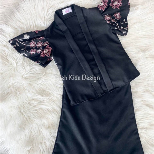 Kebaya Malayka Sulam (Black) - Gosh Baby Shop - Gosh Kids Design
