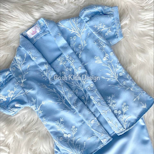 Kebaya Tracy Lacey (Sky Blue) - Gosh Baby Shop - Gosh Kids Design Kebaya Tracy Lacey (Sky Blue) - Gosh Baby Shop - Gosh Kids Design