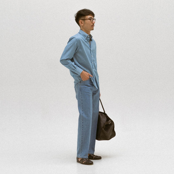 BOB'S YOUR UNCLE - Flat Front Denim - Light Denim - H I D E