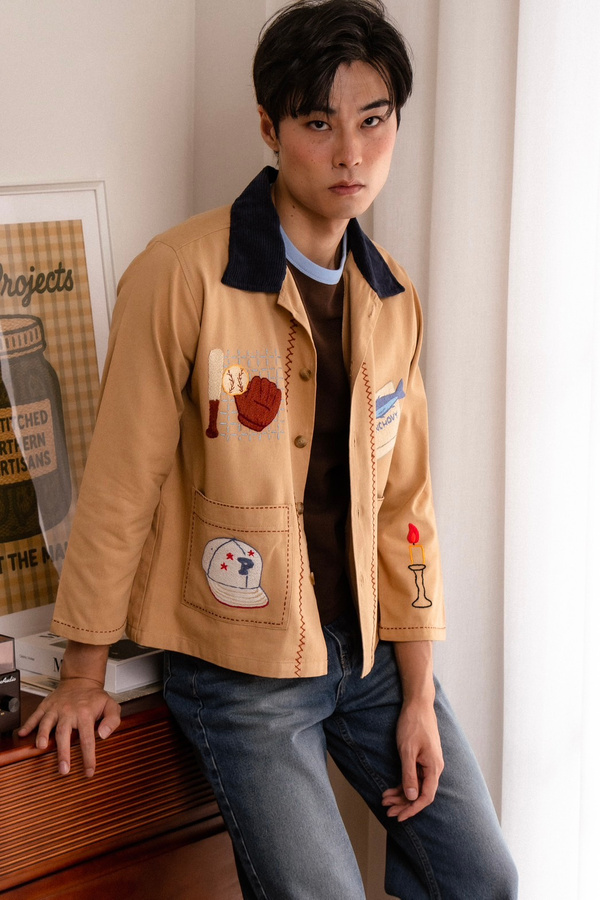 PICKLE PROJECTS - Archive Dept Hand-Embroidered Jacket - H I D E