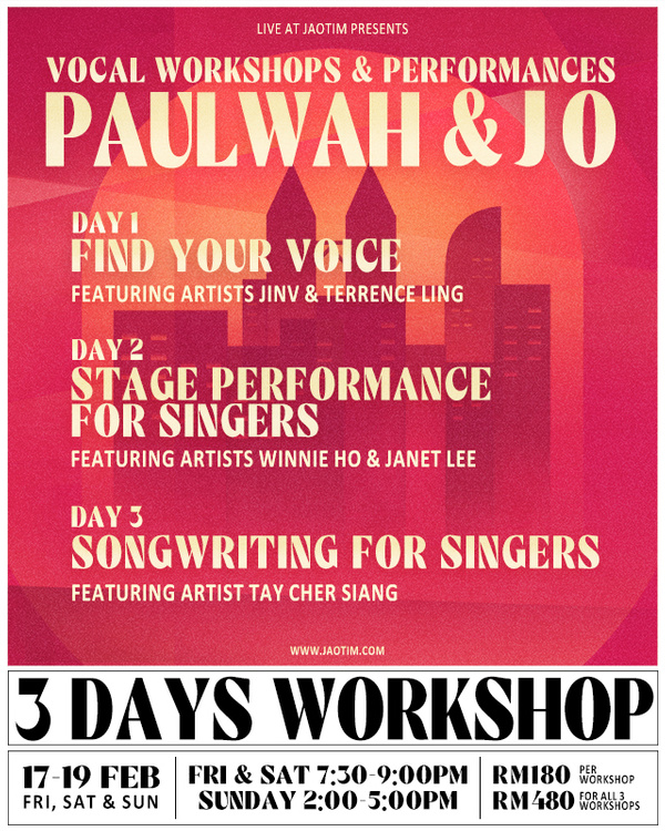 Paul Wah & Jo - FULL 3 Days -Vocal Workshops & Performances - Jao Tim