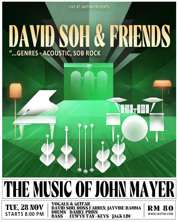 Music of John Mayer ft. David Soh & Friends - 28th Nov 2023 (Acoustic ...
