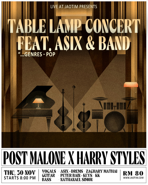 Table Lamp Concert ft. A$iX & Band - 30th Nov 2023 (Post Malone X Harry ...