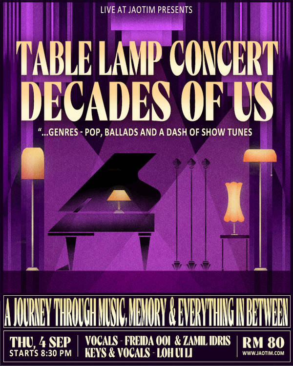 Table Lamp Concert ft. Freida Ooi & Zamil Idris - 4th Sept 2025 (Pop ...