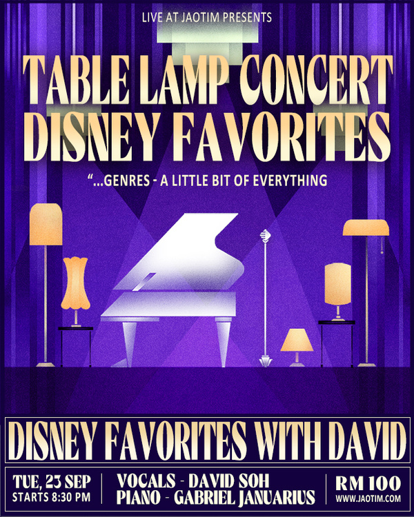 Table Lamp Concert ft. David Soh & Gab J - 23rd Sept 2025 (Disney ...