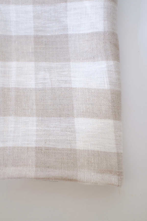Linen Tea Towel - Checkered - Kantan Kollektiv