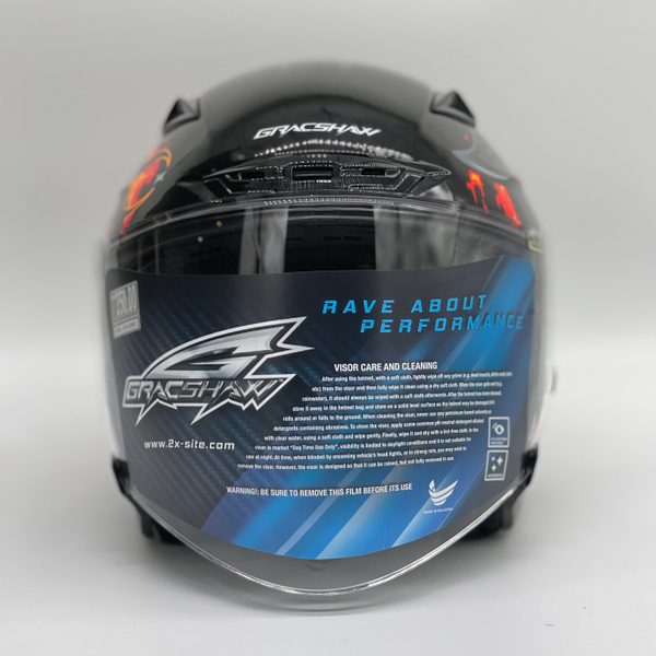 GRACSHAW GENNEX FYRE LABIT - kedai penjual helmet