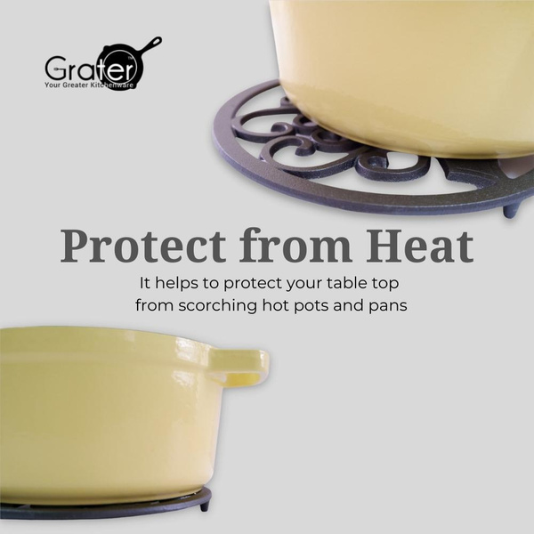 Grater, 20cm Cast Iron Trivet Stand Meat Rack - Conceptwin Centre Sdn ...