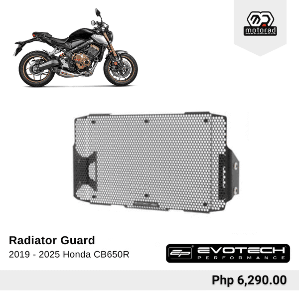 Evotech Performance Radiator Guard for Honda CB650R '24+ / CBR650 '21 ...