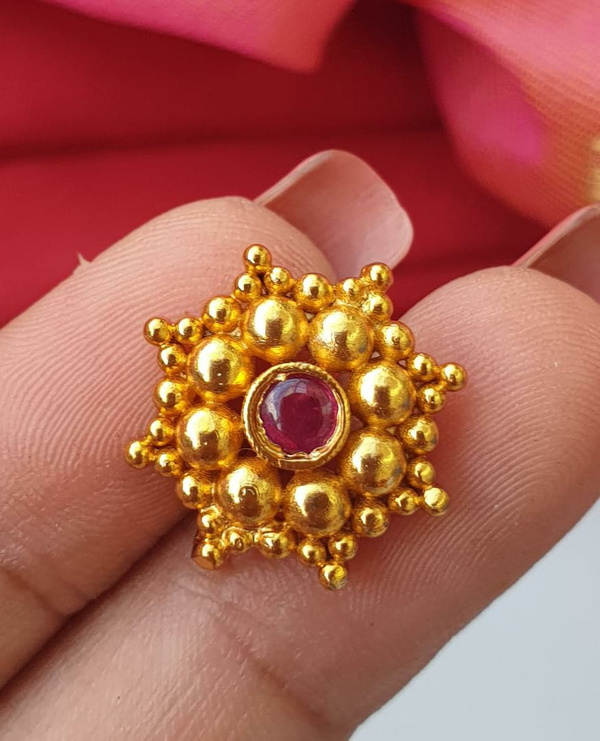 D.NO 009 - MATTE NOSE PIN - MV SECRET JEWELLERY