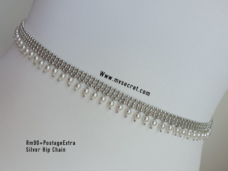 D.NO 042 - SILVER HIP CHAIN - MV SECRET JEWELLERY