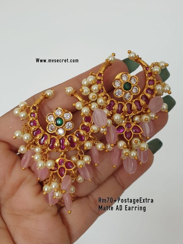 D.NO 107 - MATTE AD EARRING - MV SECRET JEWELLERY
