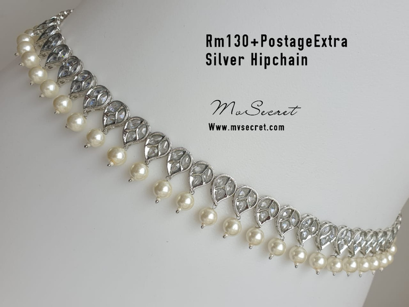 D.NO 058 - SILVER HIP CHAIN - MV SECRET JEWELLERY
