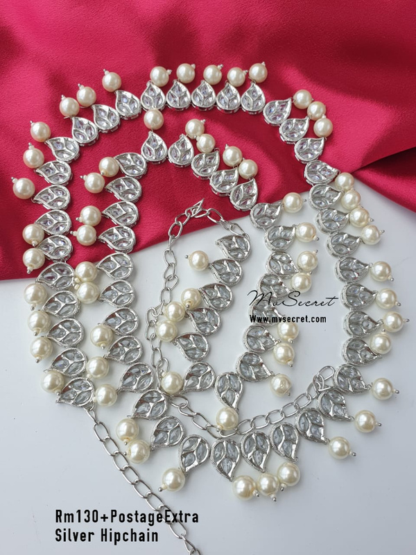 D.NO 058 - SILVER HIP CHAIN - MV SECRET JEWELLERY