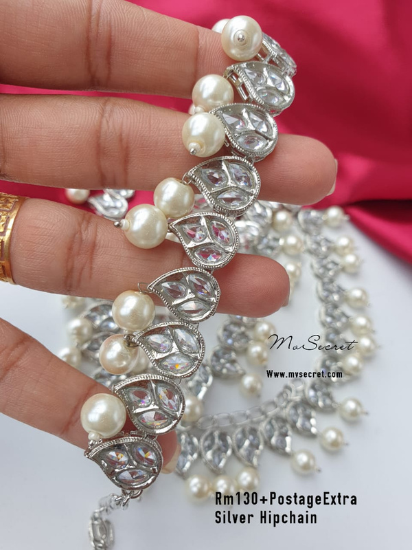 D.NO 058 - SILVER HIP CHAIN - MV SECRET JEWELLERY