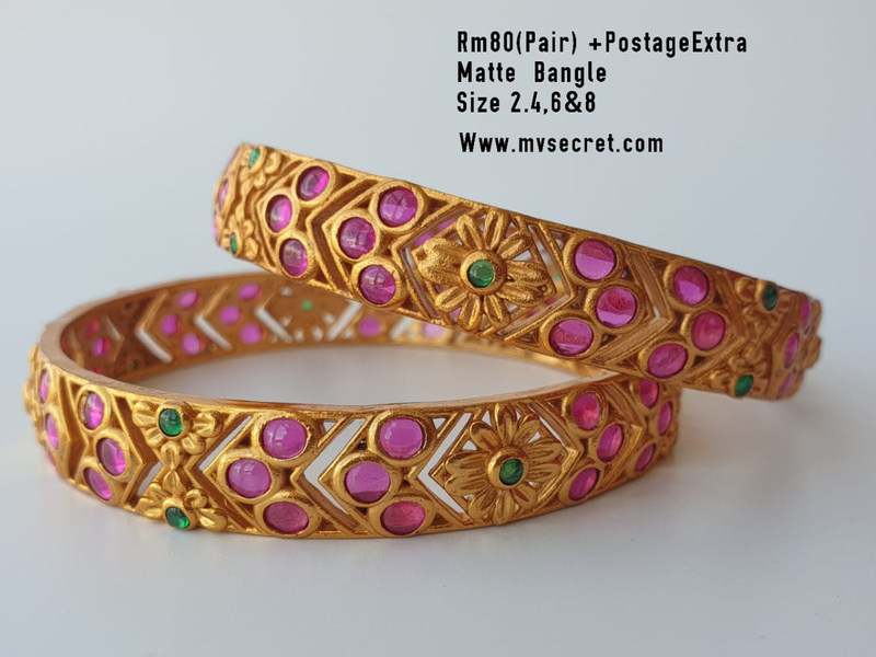 D.NO 074 - MATTE BANGLE (2PCS) - MV SECRET JEWELLERY