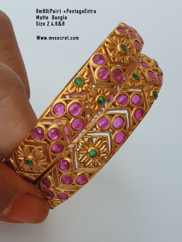 D.NO 074 - MATTE BANGLE (2PCS) - MV SECRET JEWELLERY