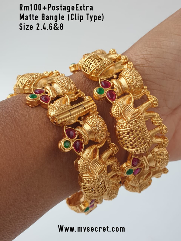 D.NO 082 - MATTE BANGLE (2PCS) - MV SECRET JEWELLERY