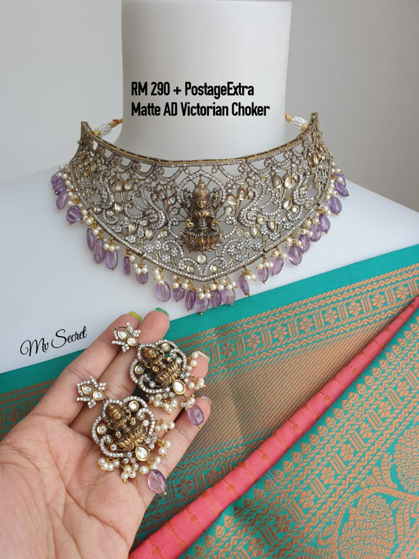 D.NO-710 - VICTORIAN MATTE CHOKER - MV SECRET JEWELLERY