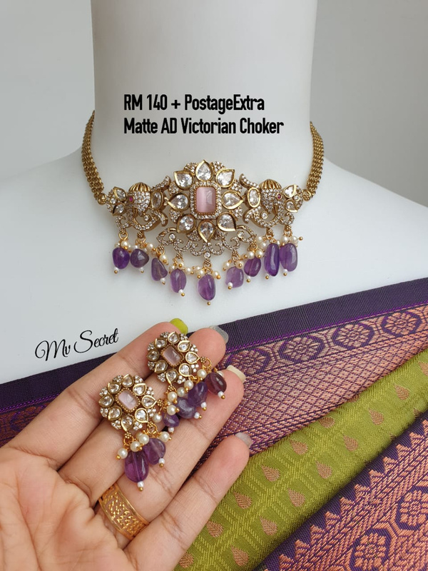 D.NO-711 - VICTORIAN MATTE CHOKER - MV SECRET JEWELLERY