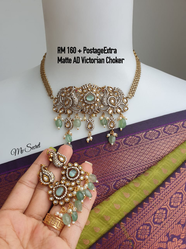 D.NO-712 - VICTORIAN MATTE CHOKER - MV SECRET JEWELLERY